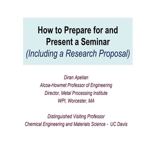 Seminar preparation | PPTX
