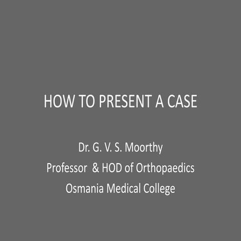 How to present a case | PPTX
