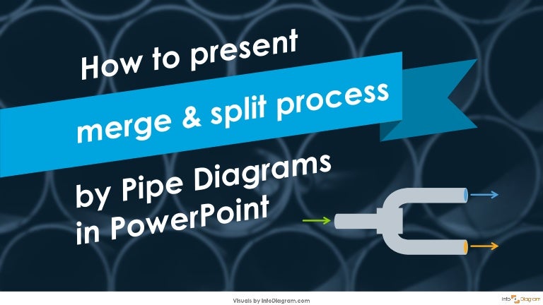 How to Show Merge & Split Process by Pipe PPT Diagrams