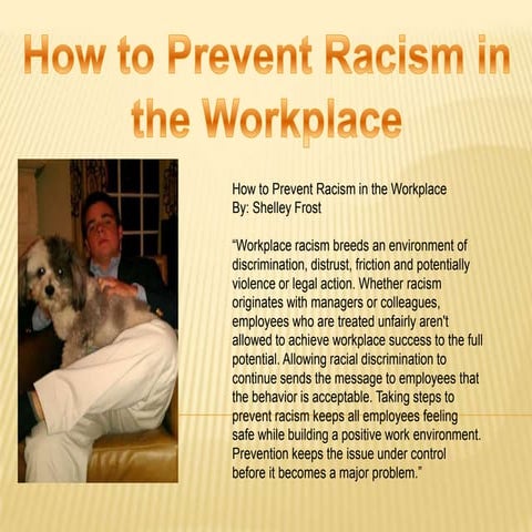 How to prevent racism in workplaces | PPT