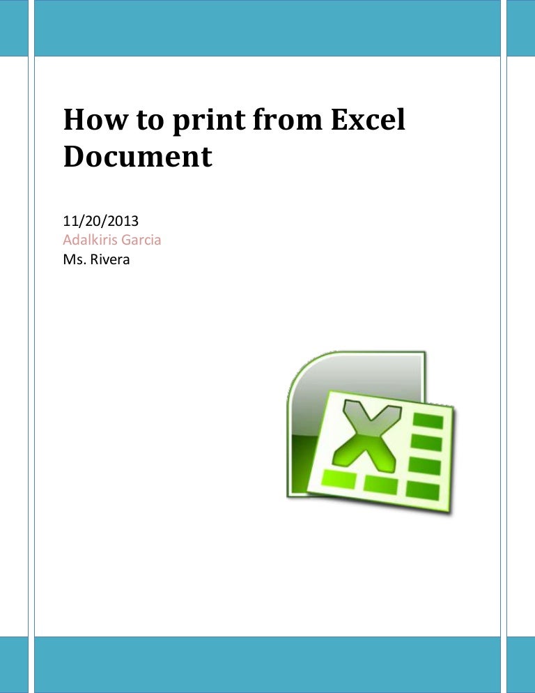 How to print from excel document adalkiris