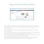 How to Print On HP Envy 4510 Printer? | PDF