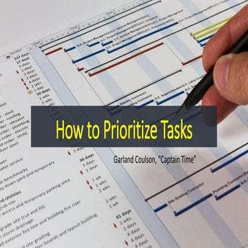 How to Prioritize Tasks | PPTX