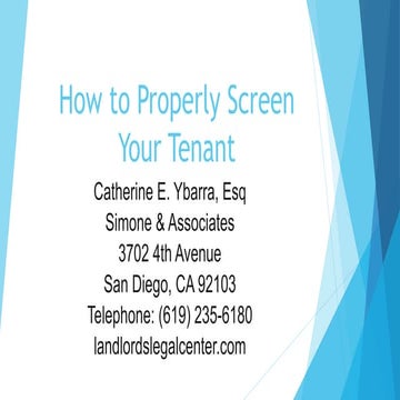 How to Properly Screen Your Tenant | PPTX