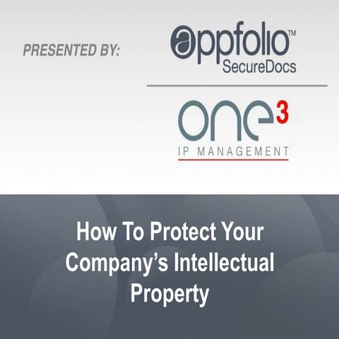How To Protect Your Company's Intellectual Property | PPTX
