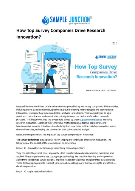 The Evolution of CAWI Surveys How Sample Junction Leads the Way | PDF