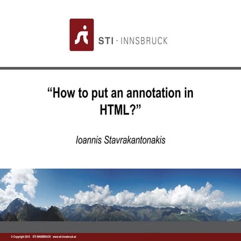 How to put an annotation in html | PPT