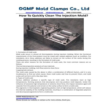 How to quickly clean the injection mold? | PDF
