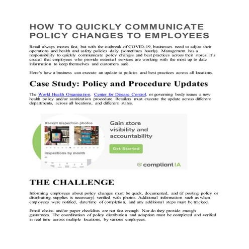 How to quickly communicate policy changes to employees | PDF