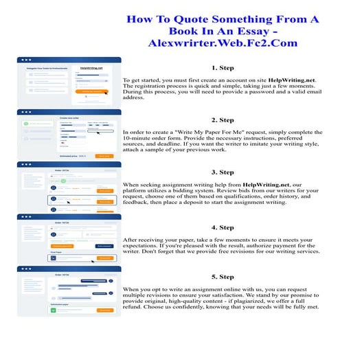 How To Quote Something From A Book In An Essay - Alexwrirter.Web.Fc2.Com