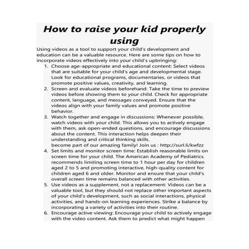 How to raise your kid properly using.pdf