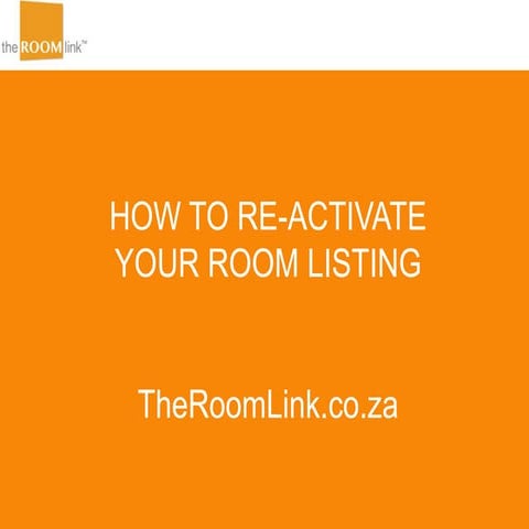 How to re activate your room listing | PPT