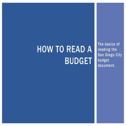 How to Read a City Budget (4 - 4 -13) | PPT