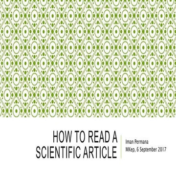 How to read an article | PPTX