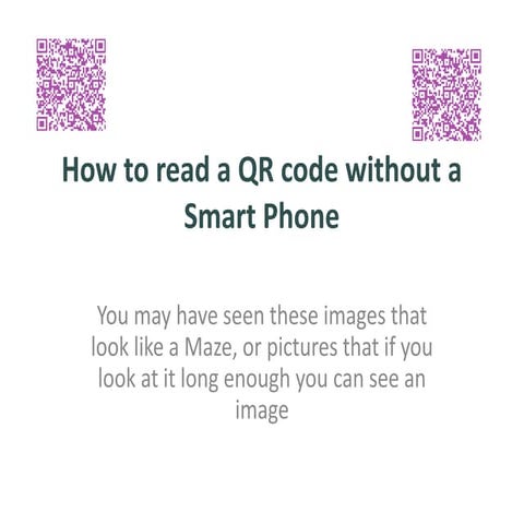 How to read a qr code without a smart phone | PDF