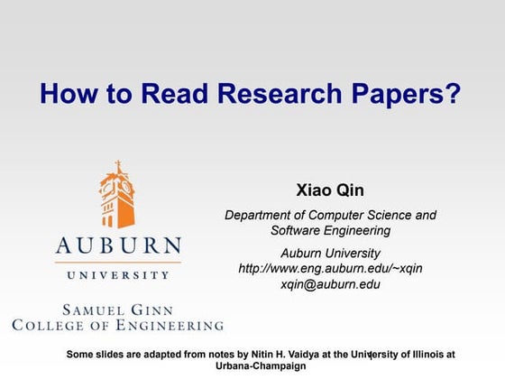 How to read a paper | PDF