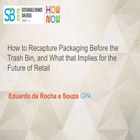 How to recapture packaging before the trash bin, and what that implies for the future of retail ...
