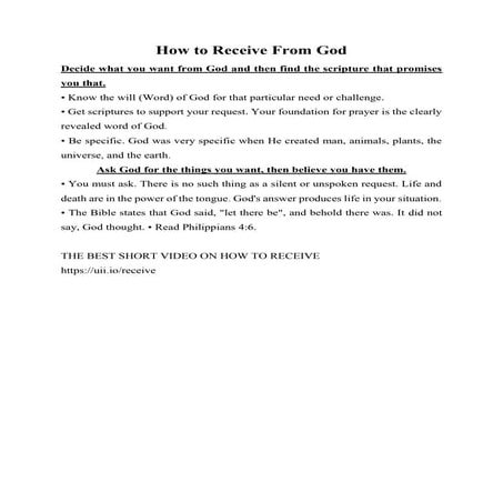 How to Receive From God.docx