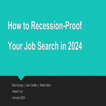 How to Recession-Proof Your Job Search in 2024 | PPTX