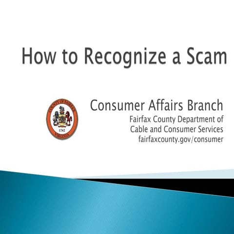 How to Recognize a Scam | PPTX