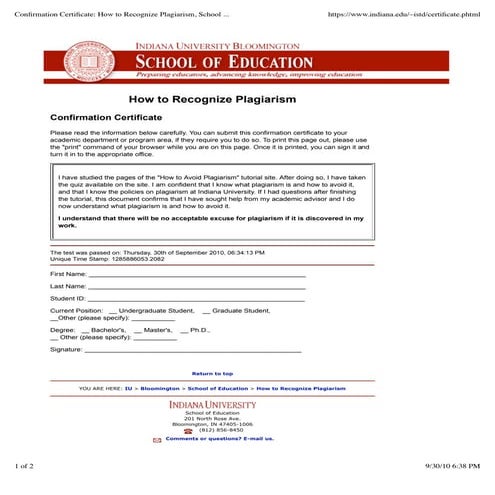 How to recognize plagiarism school of education indiana university at ...