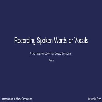 How to record spoken words or vocals | PPT