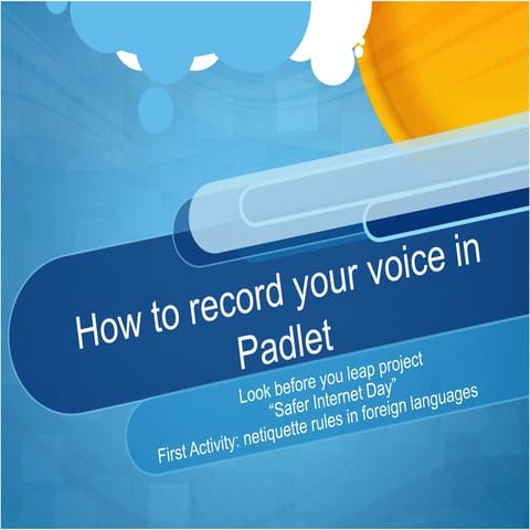 How to record your voice in padlet | PPTX