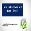 How to recover lost excel files?