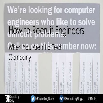 How to Recruit Engineers When You’re Not a Tech Company | PPTX