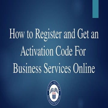 How to register for Activation Code for Business Services | PPTX