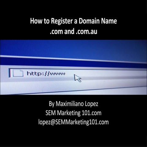 How to register your domain name