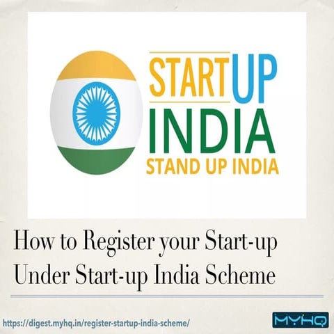 How to Register your Start-Up under Start-Up India scheme | PDF