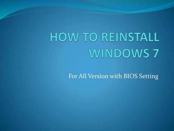 Cara menginstall windows 7 | PDF