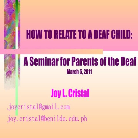 How to relate with deaf children | PDF