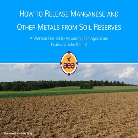 How To Release Manganese and Other Metals From Soil Reserves | PDF