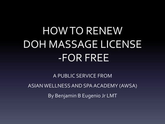 AWSA GUIDE ON 5 BASIC MASSAGE STROKES (DOH) | DOCX