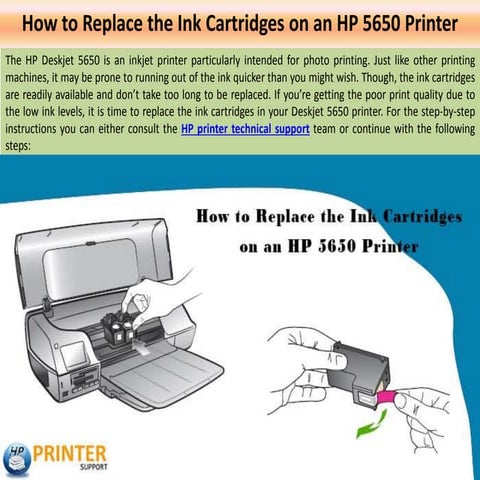 How to replace the ink cartridges on an hp 5650 printer | PPTX
