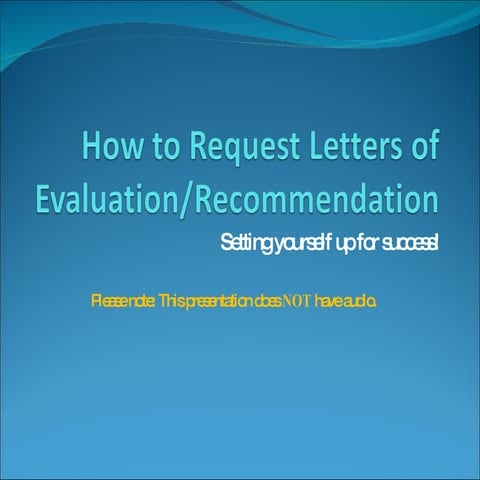 Requesting Letters of Evaluation | PPT