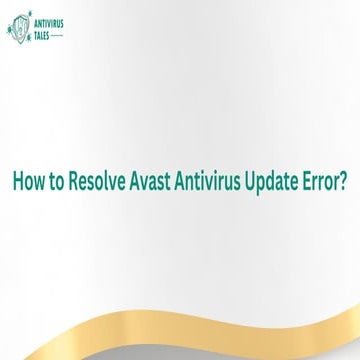 How to Resolve Avast Antivirus Update Error | PDF