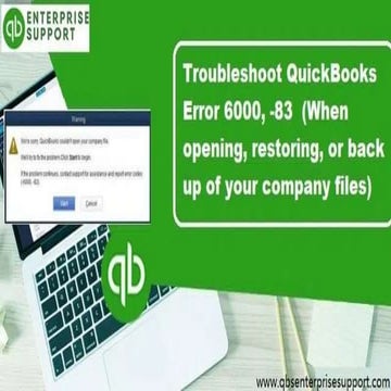 How to Resolve QuickBooks Error 6000 83 (Company File Error).pptx