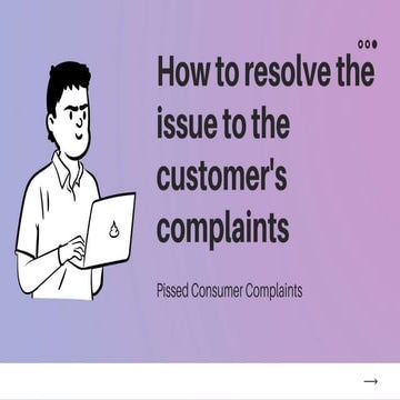 How to resolve the issue to the customer's complaints | PPT