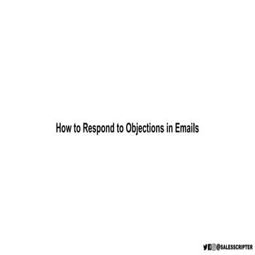 How to Respond to Objections in Emails | PPT