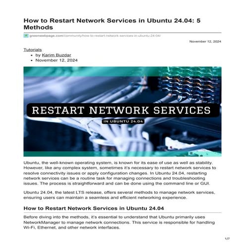 How to Restart Network Services in Ubuntu 2404 5 Methods.pdf