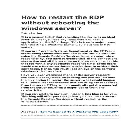 How to restart the RDP without rebooting the windows server .pdf