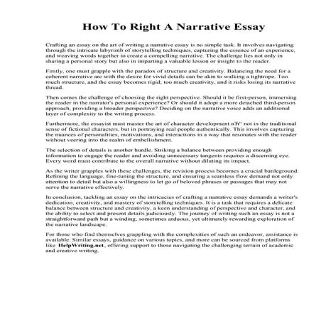 How To Right A Narrative Essay.pdf