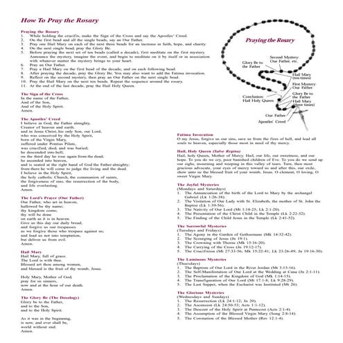 a guide for someone on how to say the rosary | PDF
