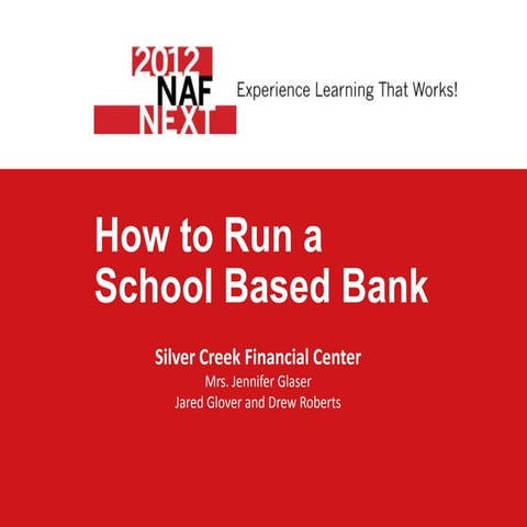 How to run a school based bank | PPTX