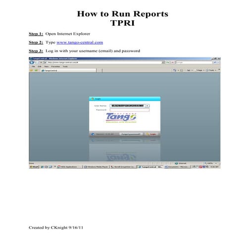 How to Run a TPRI Report | PDF