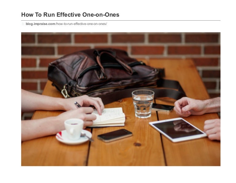 How to run effective one on-ones