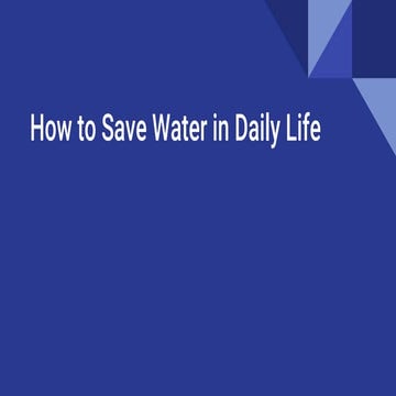 Save water | PPT